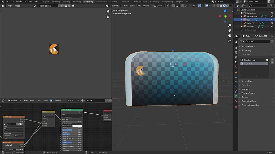 Using Multiple Uv Maps And Animating Uvs Cg Cookie 